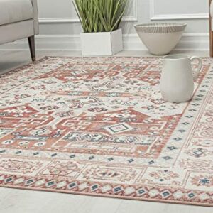 Rugs America Gallagher Collection GL60A Sangria Koti Transitional Vintage Area Rug 8' x 10'