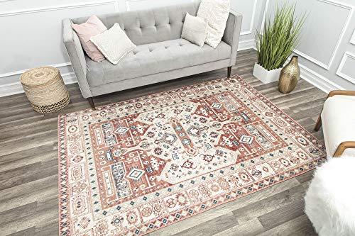 Rugs America Gallagher Collection GL60A Sangria Koti Transitional Vintage Area Rug 8' x 10'