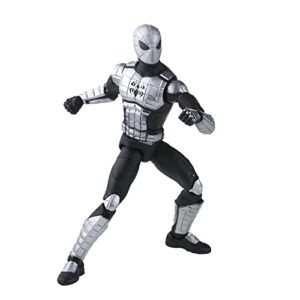 spider-man marvel legends series 6-inch spider-armor mk i action figure toy, includes 4 accessories: 2 alternate hands and 2 web fx