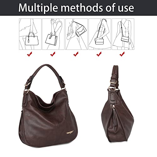 Leather Purses and Handbags Hobo Crossbody Bags Women, Ladies Shoulder Totes Purse with Adjustable Strap for Cross Body Style