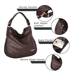 Leather Purses and Handbags Hobo Crossbody Bags Women, Ladies Shoulder Totes Purse with Adjustable Strap for Cross Body Style