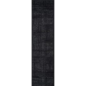 nuLOOM Arlena Vintage Runner Rug, 2' 6" x 6', Black