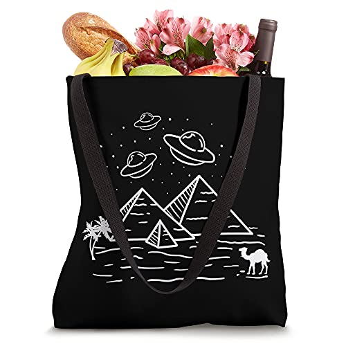 Alien Ufo Pyramid Alien Theory Tote Bag