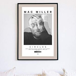 Mac Miller - Circles Album Cover Poster Print With Track List and Color Tiles - 11" x 17" inches Ready to Frame - Wall Art