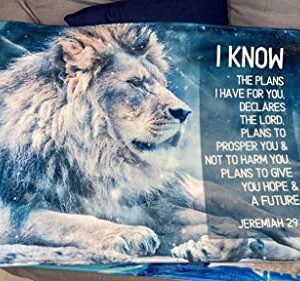 Jeremiah 29 Prayer Mat – EasyPray Soft Memory Foam - I Know The Plans I Have for You Lion of Judah Bible Verse Christian Prayer Mat (60x90cm)