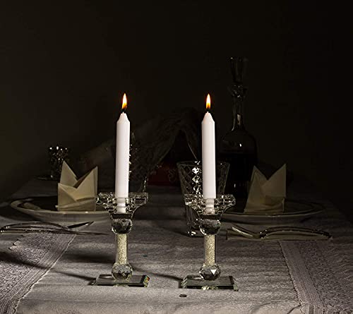 Hyoola White Candles - Short Candlesticks - 5 Inch Candle Sticks (12cm) - 4 Hour Burn Time (72 Pack), European Made