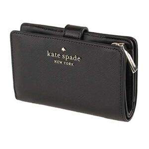 kate spade new york staci medium compact bifold wallet saffiano black