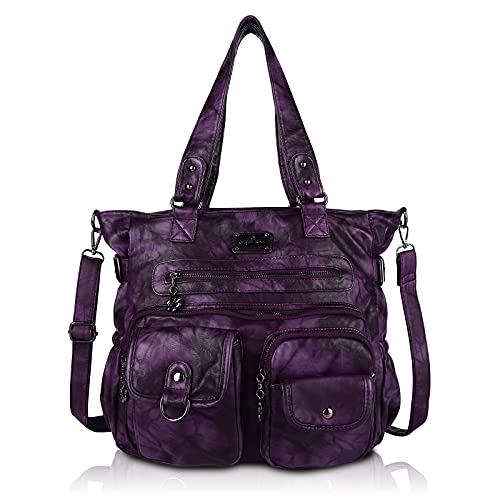 Angel Kiss Purses and Handbag for Women Soft PU Leather Shoulder Handbag Women Tote Satchel Bags Top Handle Satchel