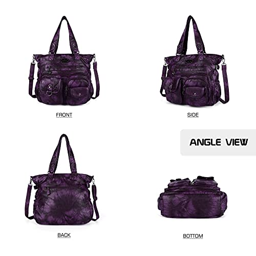 Angel Kiss Purses and Handbag for Women Soft PU Leather Shoulder Handbag Women Tote Satchel Bags Top Handle Satchel