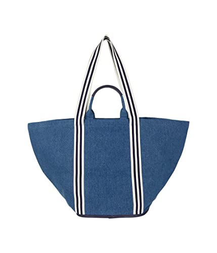 Draper James Large Tote in Denim Medium Wash One Size