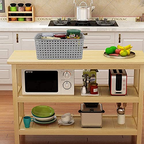 Plastic Storage Baskets Set of 6 Durable Small Pantry Organizer Bins Organization and Storage Shelves Baskets for Kitchen Organization, Countertops, Desktops, Cabinets, Bedrooms, and Bathrooms