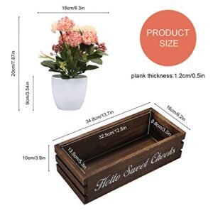 VOOWO Funny Bathroom Decor Box, Farmhouse Bathroom Decor Toilet Paper Holder Box, Toilet Tray Basket, Rustic Home Decor Box for Bathroom, Counter and Kitchen