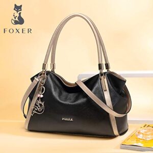 Women Leather Handbag Purse Lady Work Tote Shoulder Bag Top Handle Bag Satchel Carryall Ladies Pocketbooks (black2)