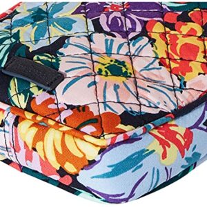 Vera Bradley Women's Cotton Small Convertible Crossbody Purse With RFID Protection, Happy Blooms, One Size