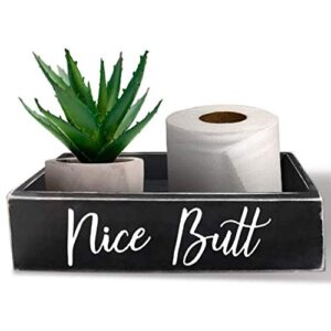 double sided nice butt bathroom decor box with free sign | nice butt bathroom decor | hello sweet cheeks | restroom decor | bathroom signs decor funny | funny bathroom decor | bathroom box |