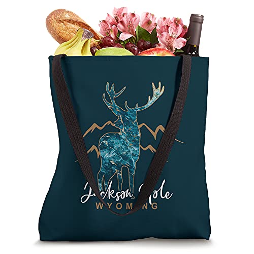 Jackson Hole Wyoming USA Elk Mountains Novelty Souvenir Tote Bag