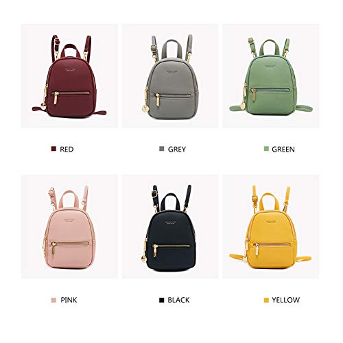 Q QICHUANG Women's Cute Mini Backpack PU Leather Crossbody Bag Fashion Small Purse with One Shoulder Strap Gift for Women(black)