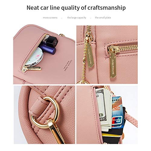 Q QICHUANG Women's Cute Mini Backpack PU Leather Crossbody Bag Fashion Small Purse with One Shoulder Strap Gift for Women(black)