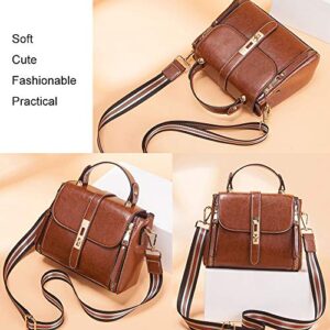 zhongningyifeng Crossbody Purse for Women Shoulder Bag Soft Leather Waterproof Fashion Handbag Small Upgrade (brown)