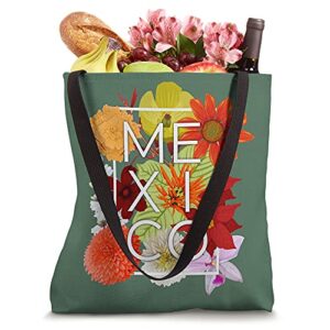 Flowers of Mexico Word Art - Mexican Pride Tote Bag