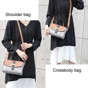 zhongningyifeng Crossbody Purse for Women Shoulder Bag Leather Waterproof Retro Fashion Handbag Small (brown)