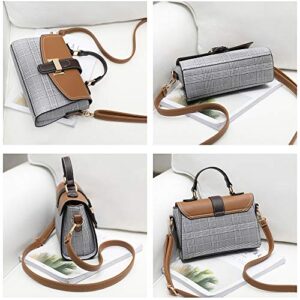 zhongningyifeng Crossbody Purse for Women Shoulder Bag Leather Waterproof Retro Fashion Handbag Small (brown)