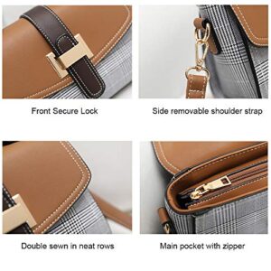 zhongningyifeng Crossbody Purse for Women Shoulder Bag Leather Waterproof Retro Fashion Handbag Small (brown)