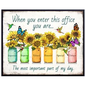 Inspirational Office Wall Art & Decor - Motivational Posters - Positive Quotes Wall Decor - Home Office Decor - Teamwork Wall Art - Inspirational Gifts - Entrepreneur Gifts -8x10 Unframed Picture Sign