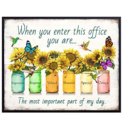 Inspirational Office Wall Art & Decor - Motivational Posters - Positive Quotes Wall Decor - Home Office Decor - Teamwork Wall Art - Inspirational Gifts - Entrepreneur Gifts -8x10 Unframed Picture Sign