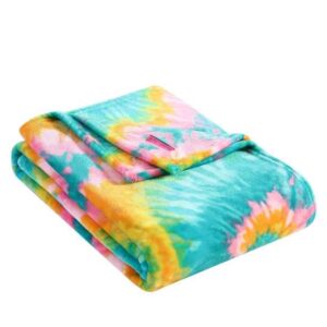 Betsey Johnson | Fleece Collection | Blanket - Ultra Soft & Cozy Plush Fleece, Lightweight & Warm, Perfect for Bed or Couch, King, Tie Dye Love