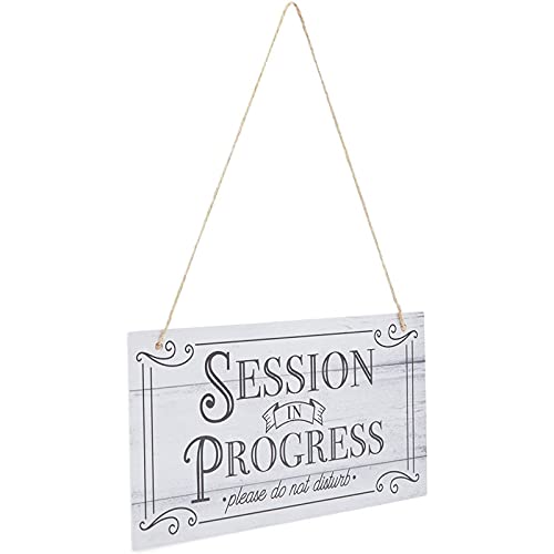 Stockroom Plus Hanging Door Sign for Therapist, Quiet Please Session in Progress (5 x 10 in, 2 Pack)