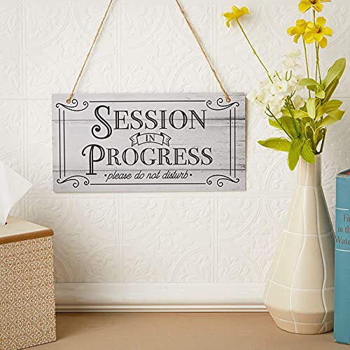 Stockroom Plus Hanging Door Sign for Therapist, Quiet Please Session in Progress (5 x 10 in, 2 Pack)