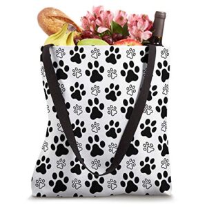 Dog Gifts Women Girls Dog Lovers Dog Paw Print Patterned Tote Bag