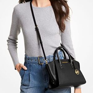 Michael Michael Kors Avril Small Logo Top-Zip Satchel - Black