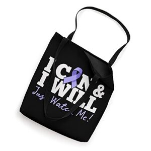 I Can & I Will Beat Cancer Warrior Just Watch Me Tote Bag