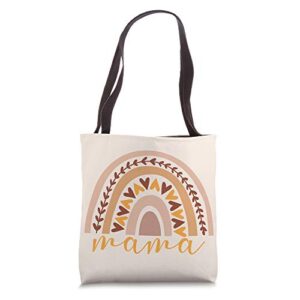 rainbow mama gift mothers day new mom life miracle baby boho tote bag