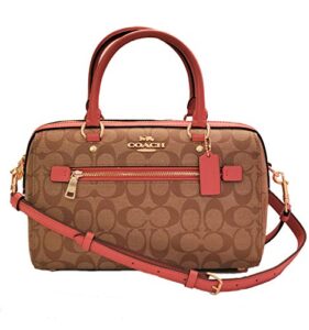 coach rowan satchel in signature canvas