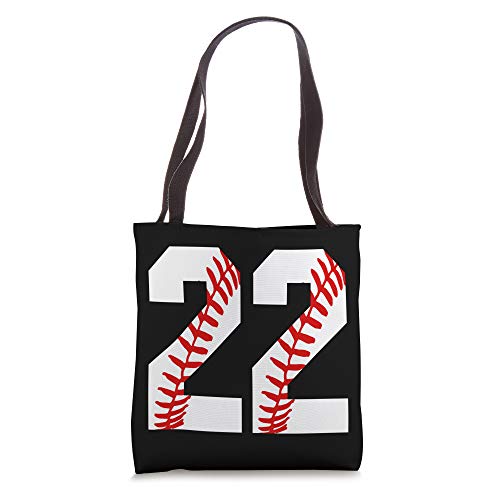 Vintage Baseball Mom #22 Jersey Baseball Jersey Number 22 Tote Bag