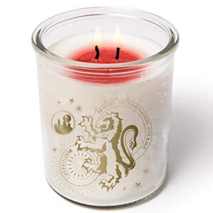 harry potter color changing gryffindor candle, large 10 oz – wax turns from white to red when lit – soy wax, unscented – great gift for harry potter fans