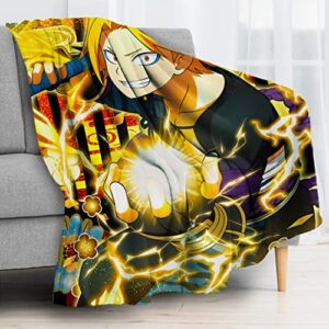 Japanese Anime Throw Blanket, Lightweight Ultra Soft Flannel Blanket Warm Cozy Blanket Bed Blanket for Couch, Office, Picnic, Camping