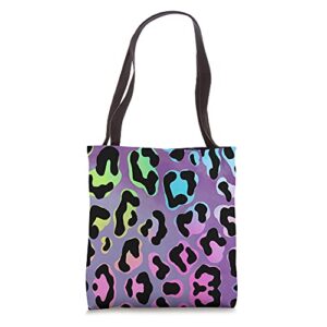 animal print in black & pink on purple aev220 tote bag