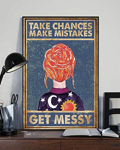 SIGNCHAT Ms Valerie Frizzle Vintage Poster The Magic School Bus Ms Valerie Frizzle Poster Take Chances Make Mistakes Get Messy Vintage Poster Ht18 Vintage Metal Sign Poster 8x12 inches