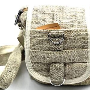 Unique design four pocket Hemp Hobo Passport crossbody bag Hippie Bag Festival Bag Travel Bag 100% Himalaya Hemp FAIR TRADE | Handmade with Love.