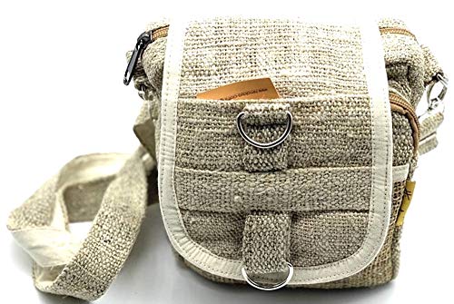 Unique design four pocket Hemp Hobo Passport crossbody bag Hippie Bag Festival Bag Travel Bag 100% Himalaya Hemp FAIR TRADE | Handmade with Love.