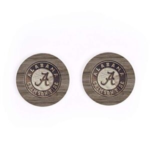 university of alabama crimson tide ncaa team logo 2.75 x 2.75 absorbent ceramic car coasters pack of 2