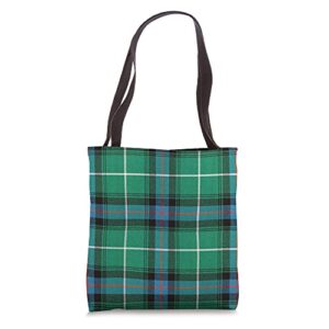 macdonald isle hunting scottish clan tartan tote bag