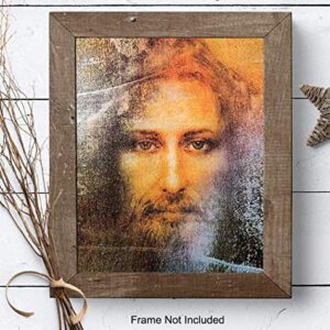 Jesus Christ Wall Art - Jesus Wall Decor - Religious Christian Room Decor for Bedroom, Home, Church - Catholic Gifts - Inspirational Gift for Pastor, Priest, Ordained Minister - Picture Poster