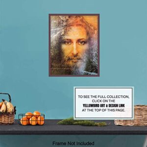 Jesus Christ Wall Art - Jesus Wall Decor - Religious Christian Room Decor for Bedroom, Home, Church - Catholic Gifts - Inspirational Gift for Pastor, Priest, Ordained Minister - Picture Poster