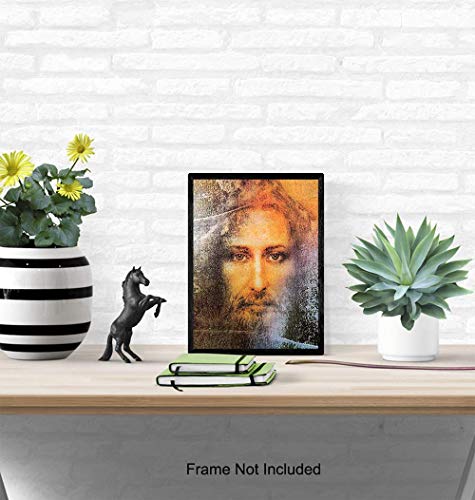 Jesus Christ Wall Art - Jesus Wall Decor - Religious Christian Room Decor for Bedroom, Home, Church - Catholic Gifts - Inspirational Gift for Pastor, Priest, Ordained Minister - Picture Poster