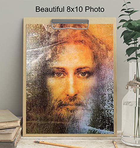 Jesus Christ Wall Art - Jesus Wall Decor - Religious Christian Room Decor for Bedroom, Home, Church - Catholic Gifts - Inspirational Gift for Pastor, Priest, Ordained Minister - Picture Poster